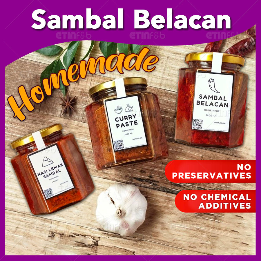 Sambal Belacan 280g Homemade Lecca Kitchen High Grade Chilies / Nasi Lemak Sambal / Curry Paste ...