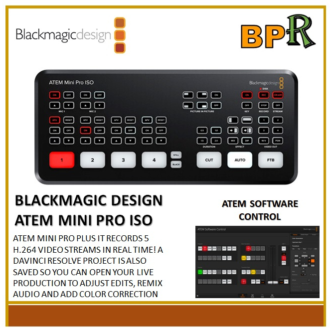 Blackmagic Design ATEM Mini Pro ISO HDMI Live Stream Switcher ...