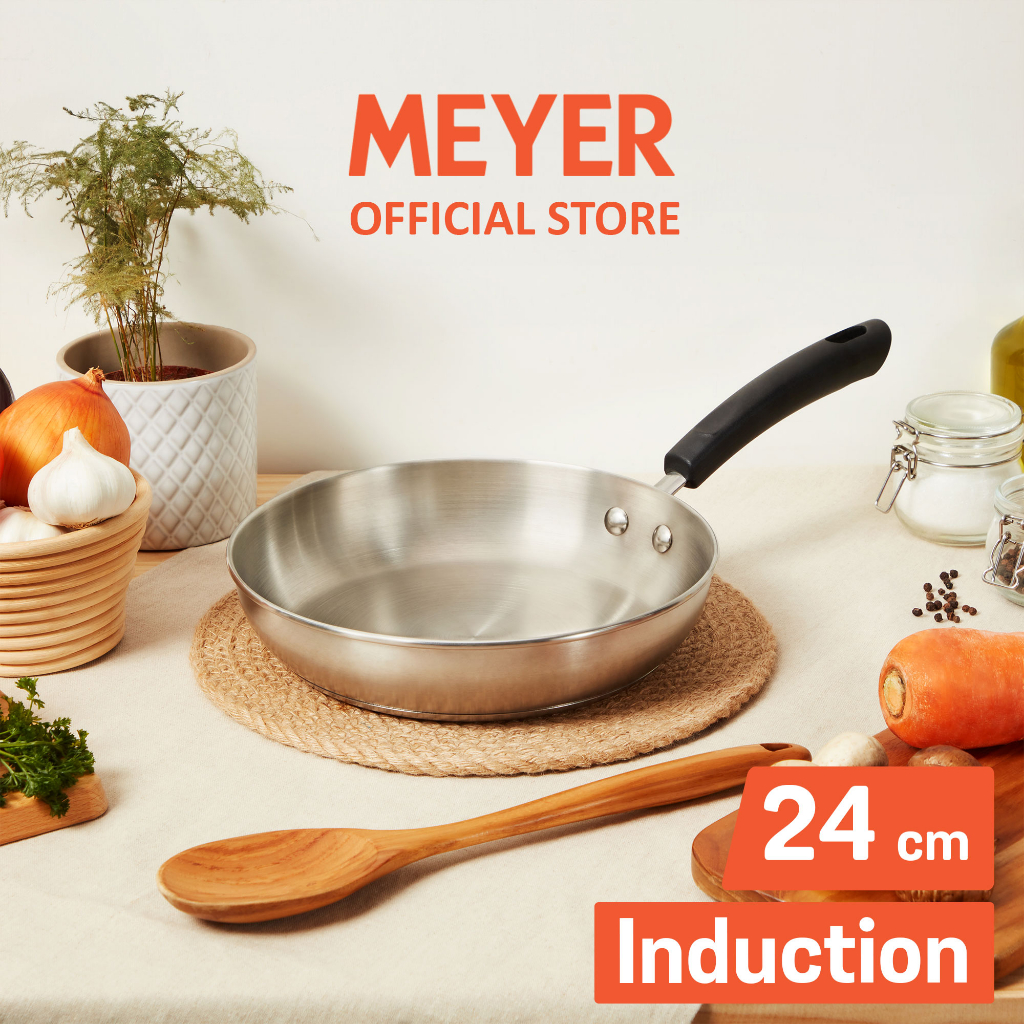 Stainless Steel 24cm Frying Pan - Meyer Centennial | Shopee Malaysia