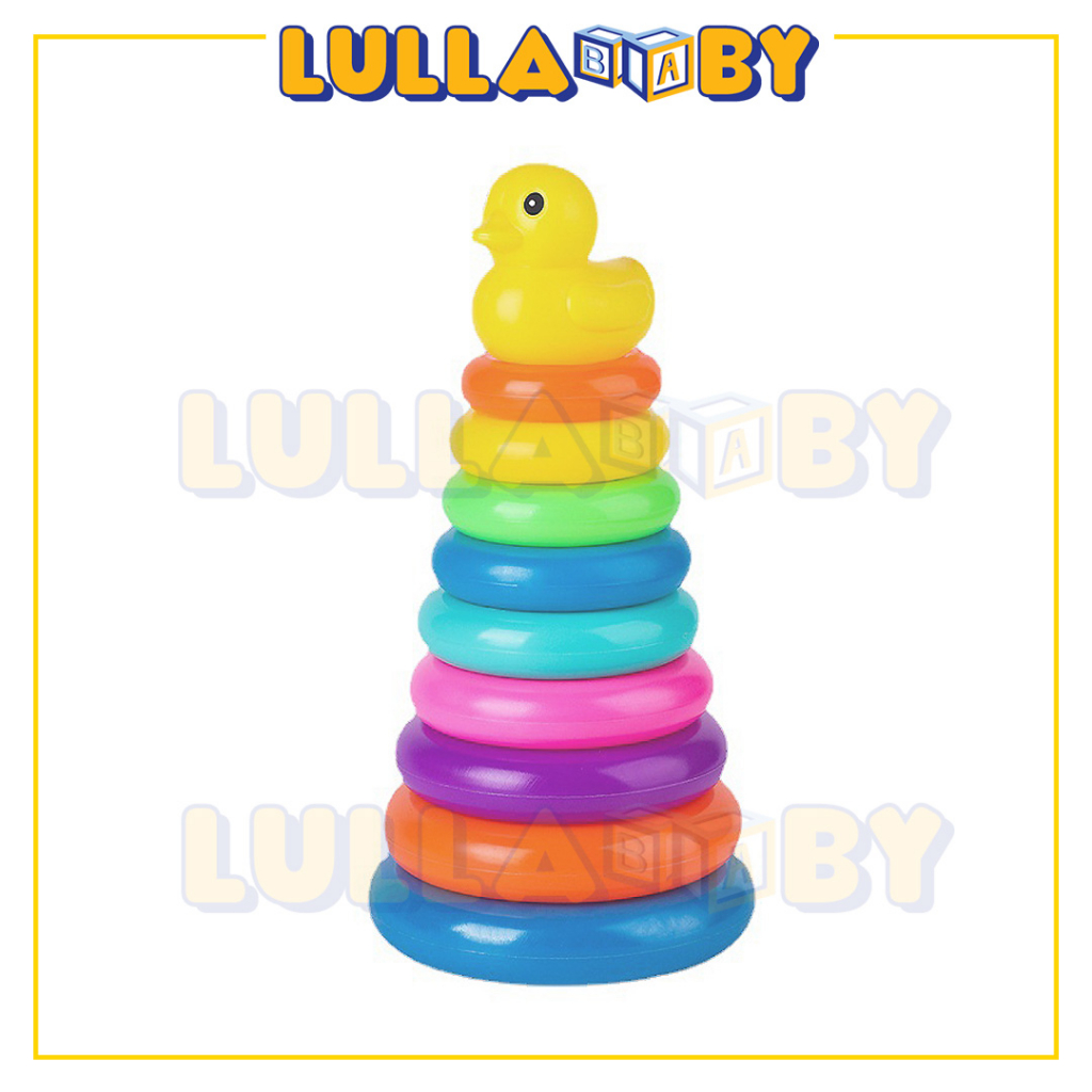 🔥READY STOCK🔥Baby Toy Duck Stacking Ring Toy Kids Stacking Stack Up ...