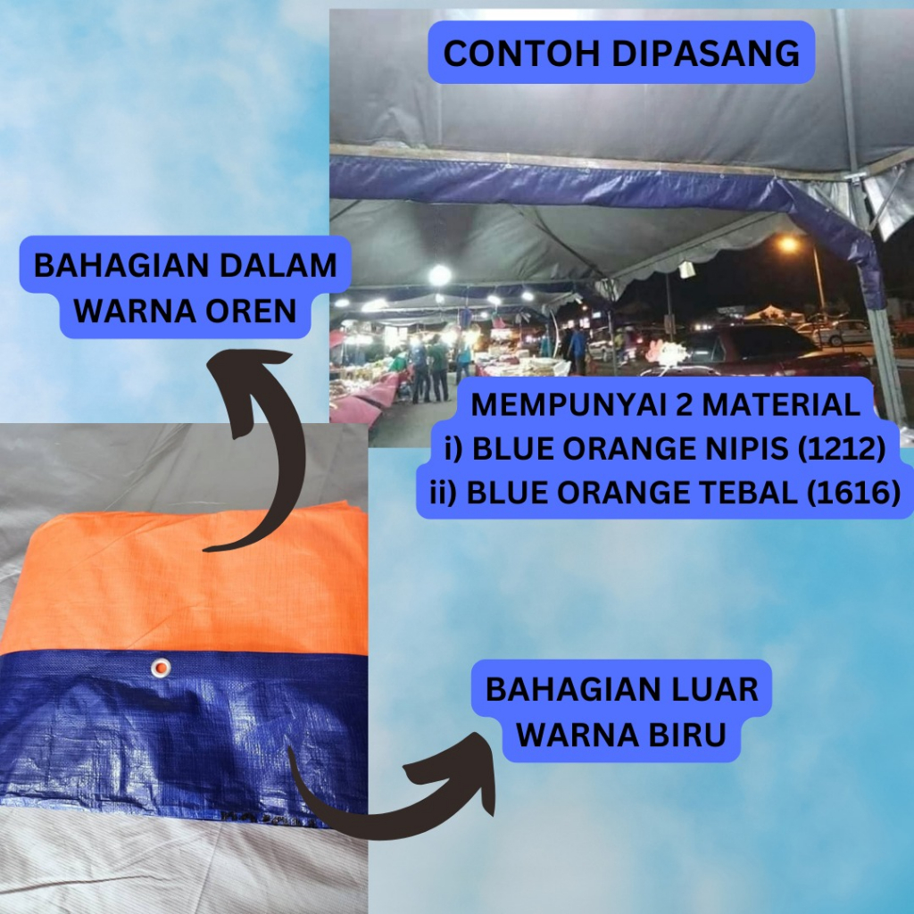 PALUNG AIR PVC / GUTTER PVC / LONGKANG KANVAS / UNTUK KANOPY 20X20 FT ...