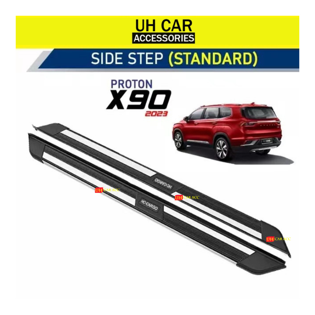PROTON X90 STANDARD RUNNING BOARD SIDE SOOR STEP ALUMINIUM | Shopee ...