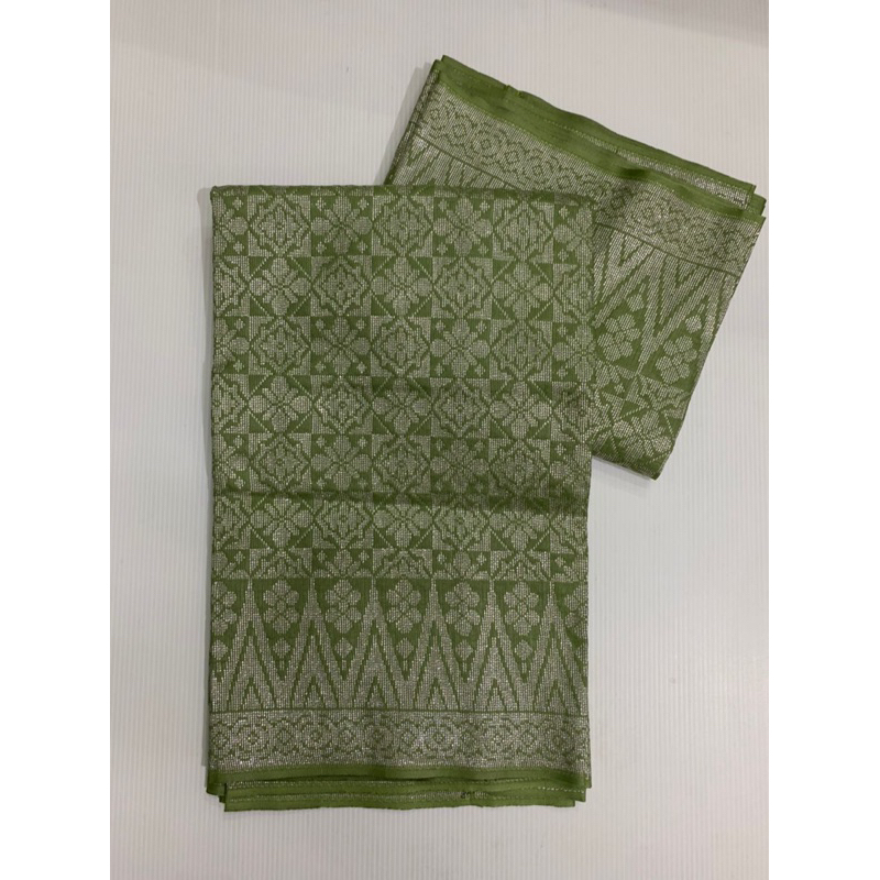 Sampin Songket Hijau Lumut Set Sedondon (Corak Random) | Shopee Malaysia