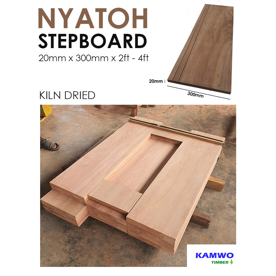 NYATOH Stepboard - 1" x 12" - ( Kayu NYATOH Tangga ) | Shopee Malaysia
