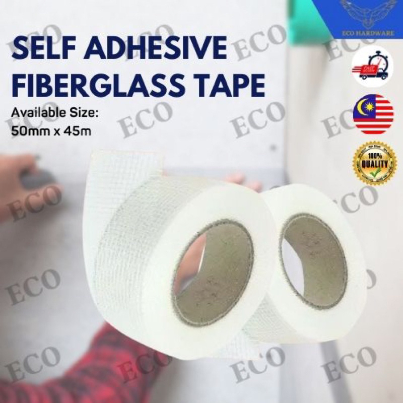 2Inch x 45M Fiberglass Mesh Tape Partition Tape Self Adhesive Fiber ...