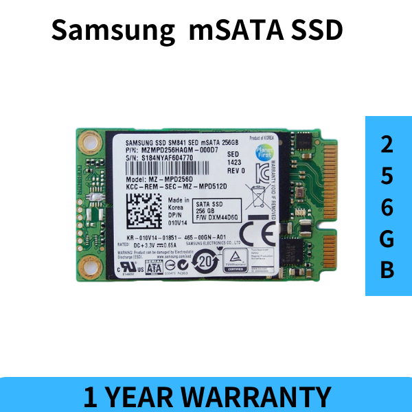 Samsung 256 GB mSATA Solid State Drive SSD High Speed Samsung SM841 ...