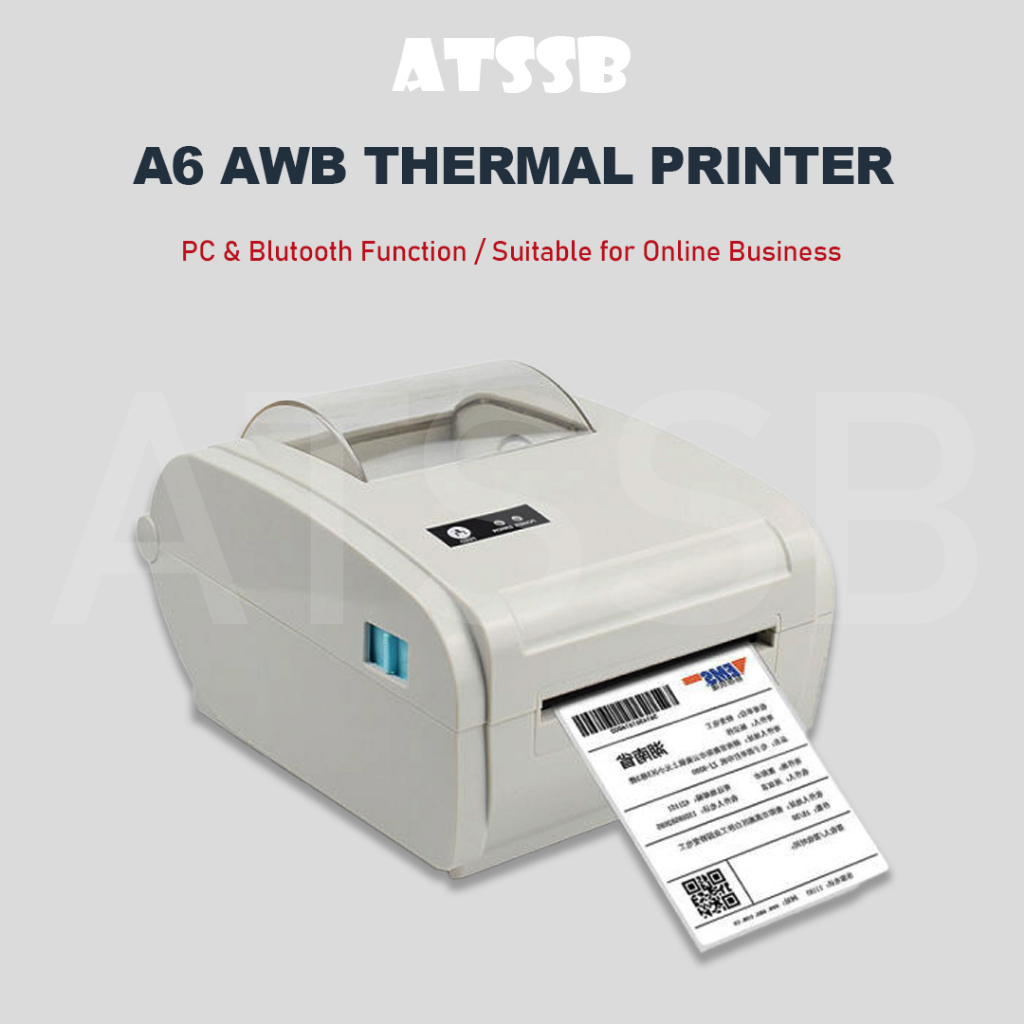 ATSSB Waybill Printer Thermal AWB A6 PDF USB Pos Laju J&T Sticker ...