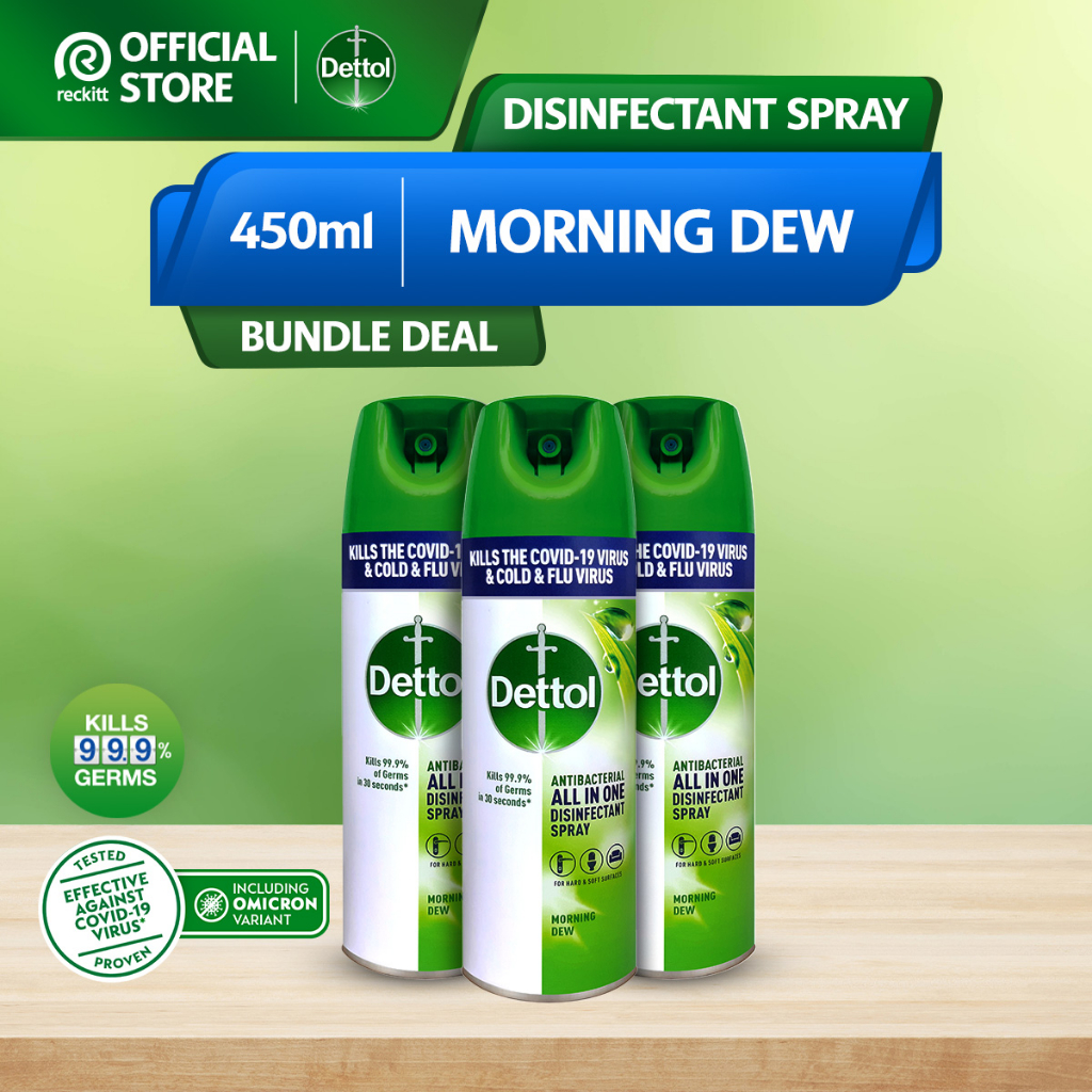 [LTD]Dettol Antibacterial Disinfectant Spray Morning Dew 450ml [Bundle ...