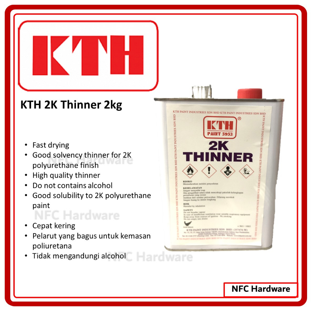 KTH 2K Thinner 2KG (Thinner Tin) | Shopee Malaysia