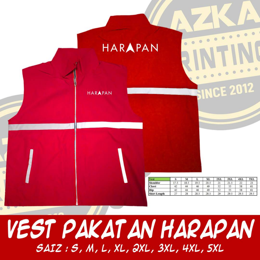 VEST PH | VEST PARTI PH | VEST MERAH | Shopee Malaysia