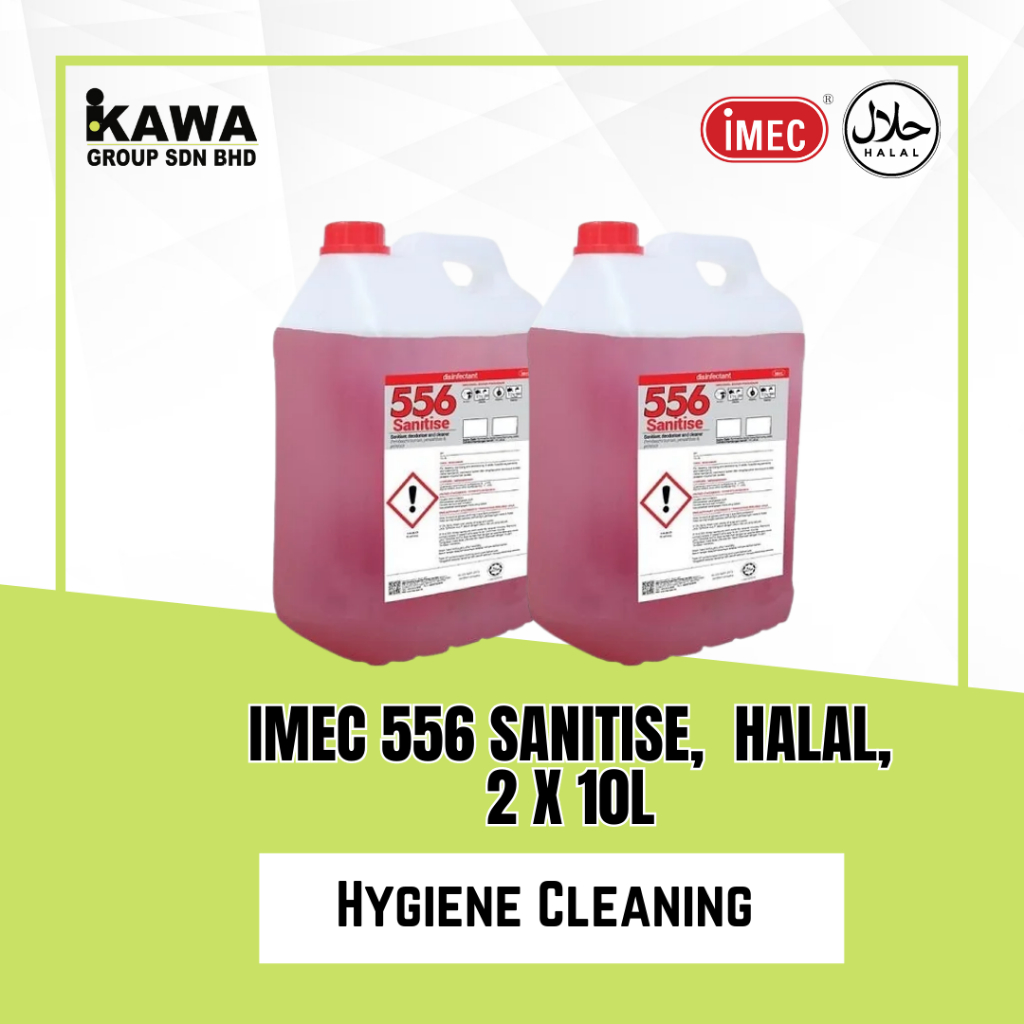 SURFACE SANITIZER & DISINFECTANT IMEC 556 Sanitise, Halal, 2 x 10L (3 ...