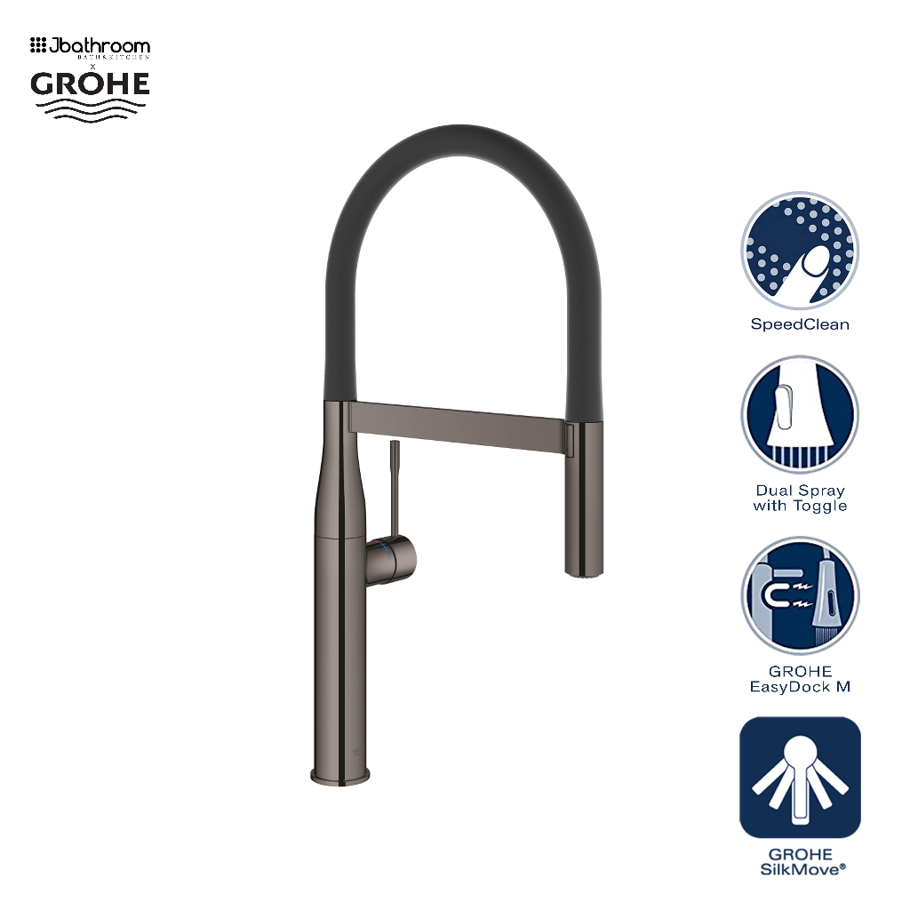GROHE Essence 30294A00 single-lever sink mixer 1/2" (Hard graphite ...