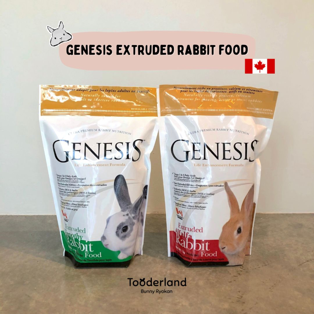 Genesis Premium Extruded Alfalfa & Timothy Rabbit Food 1kg | Shopee ...