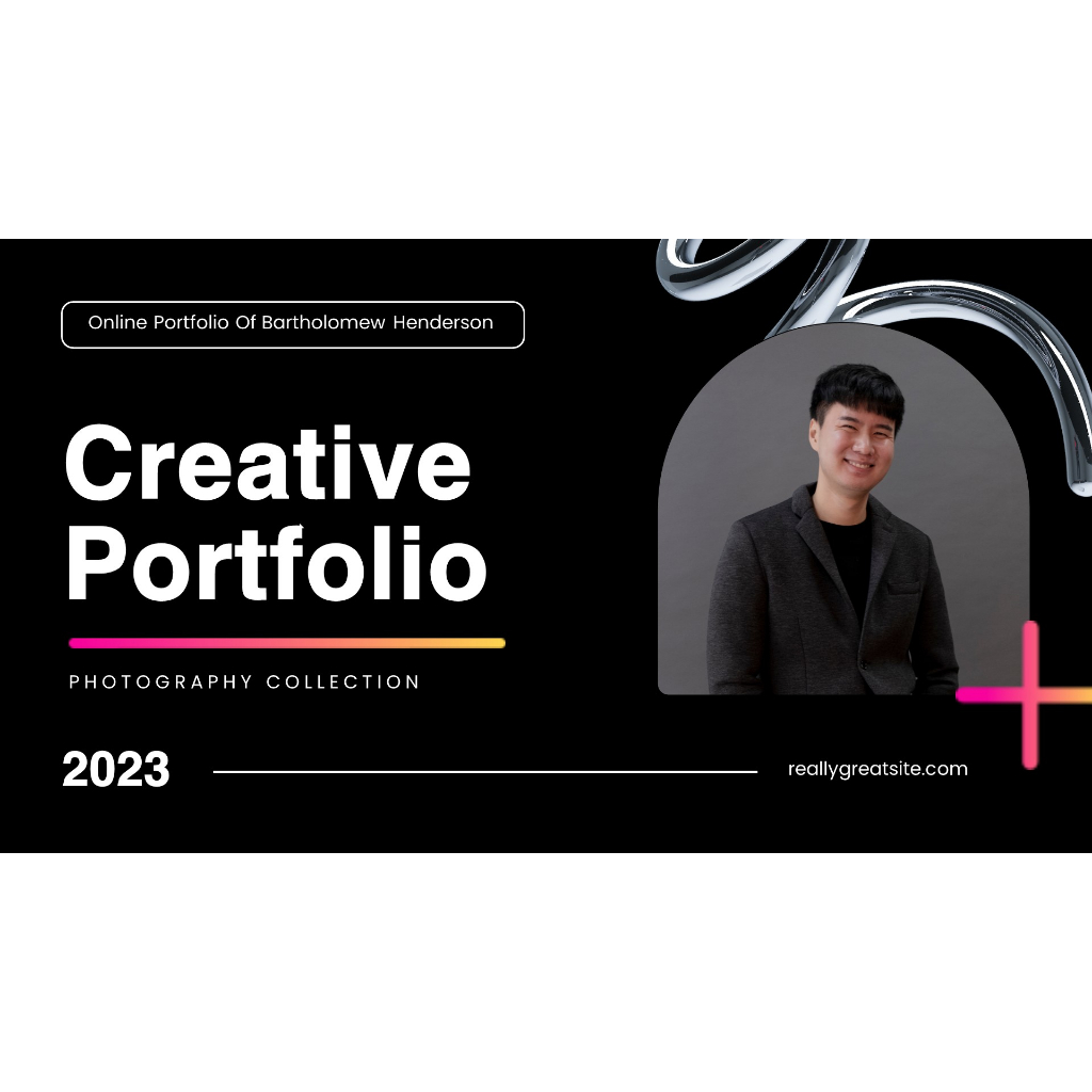 Presentation Template Editable Black Creative Modern Photographer Online Portfolio Shopee 