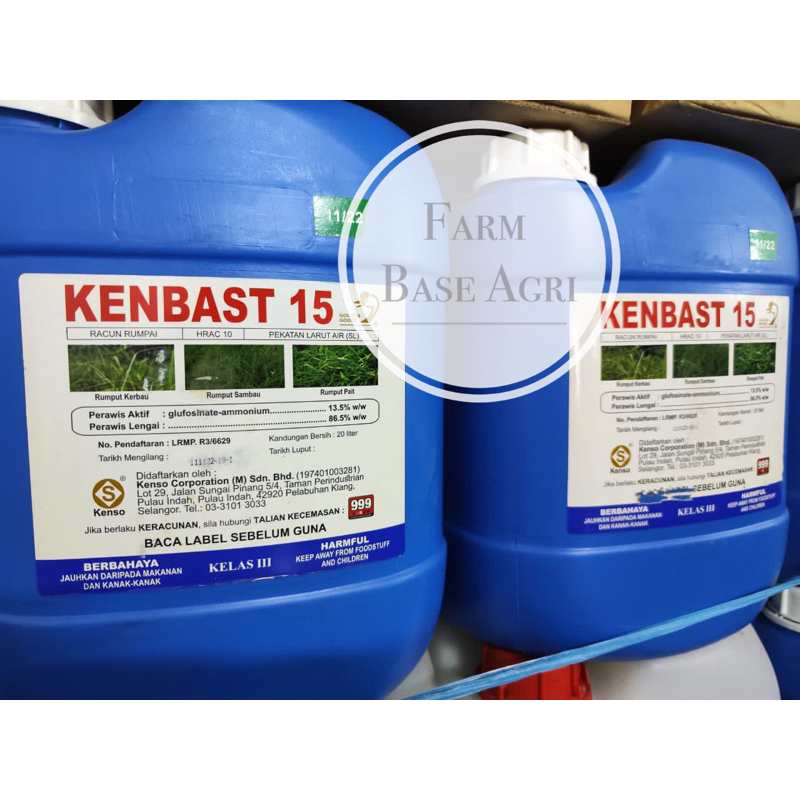 20L Kenbast 15 Kenso Glufosinate Ammonium 13.5% / Basta 15 | Shopee ...