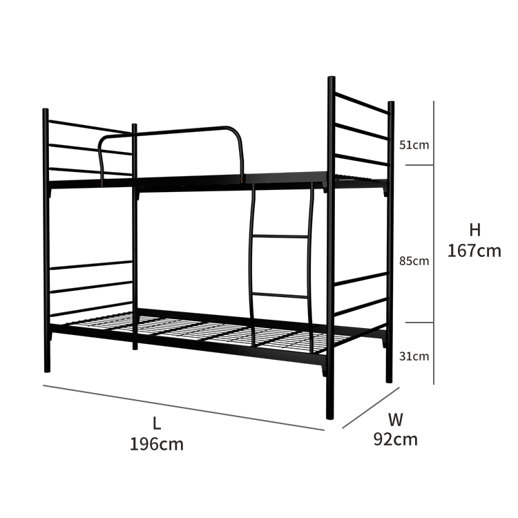 KitchenZ 3V Double Decker Powder Coated Metal Bed Frame Single Katil ...