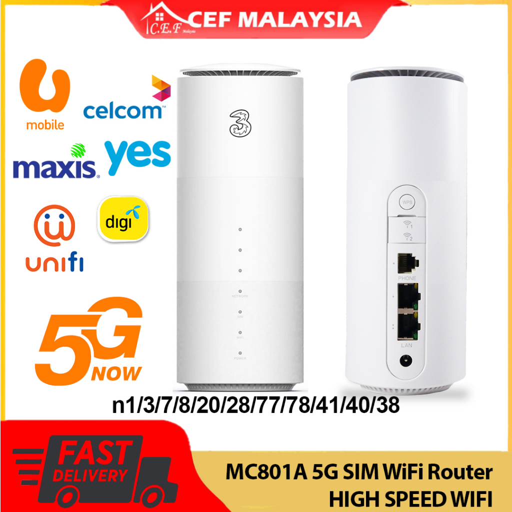 (READY STOCK)ZTE MC801A 5G 3.8Gbps 4G+ LTE CAT20 Unlocked Wireless ...