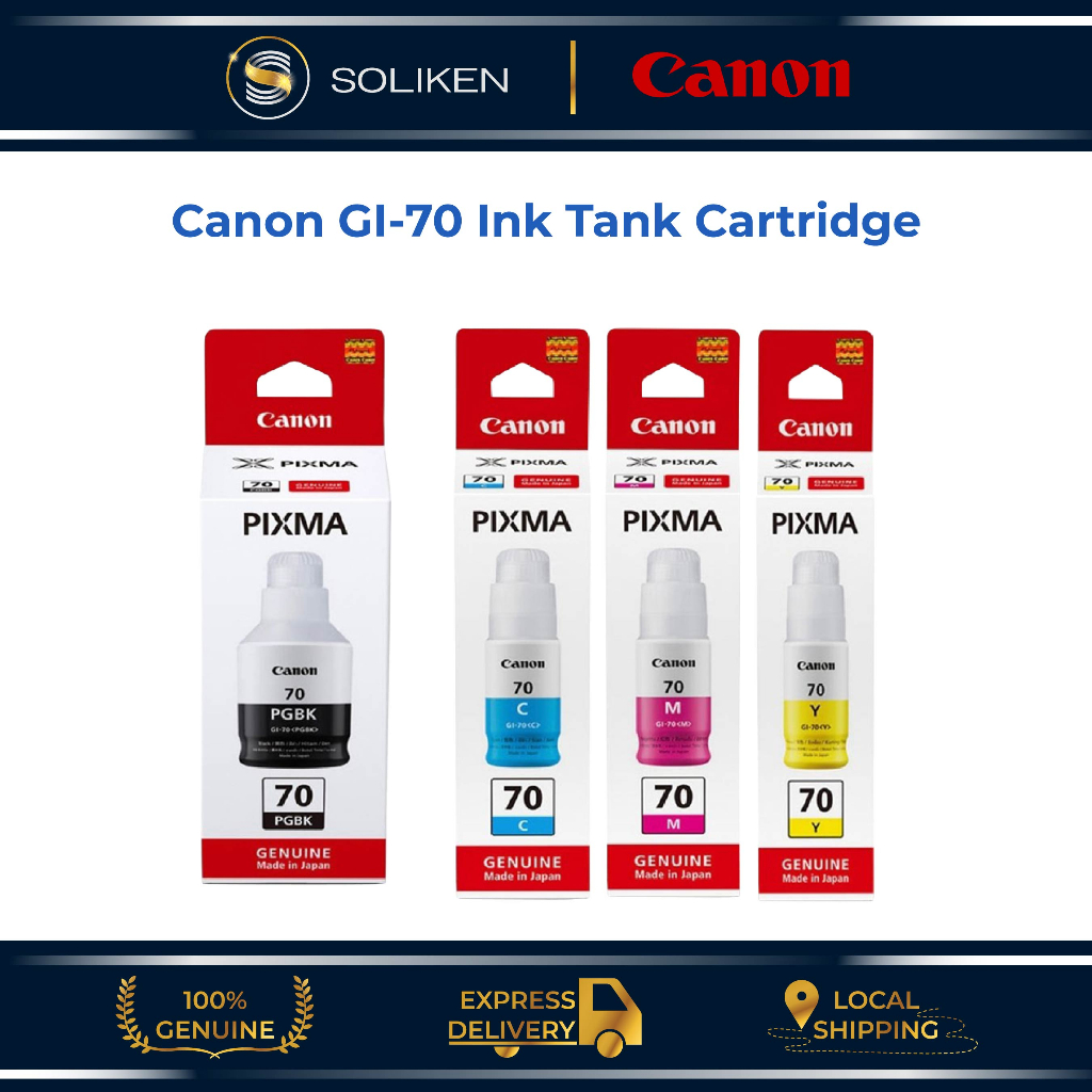 Ready Stock Canon GI70 GI-70 BK/C/M/Y Ink Tank Ink Ink Cartridge Canon GM2070 G5070 G6070 GM4070 ...