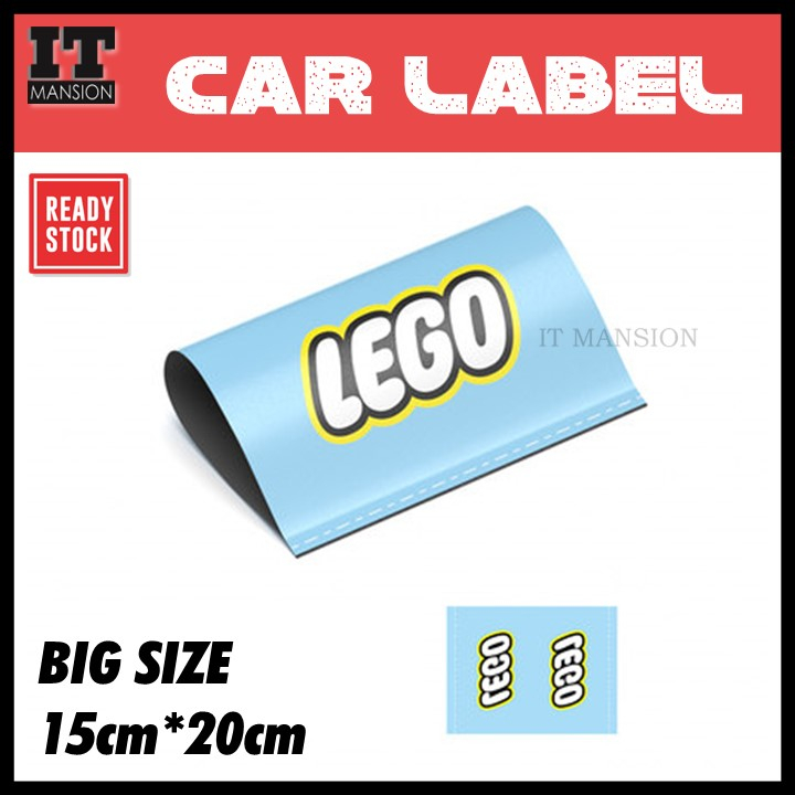 Car/Motorcycle LEGO Label Waterproof Washing Car Label Sticker Trunk ...