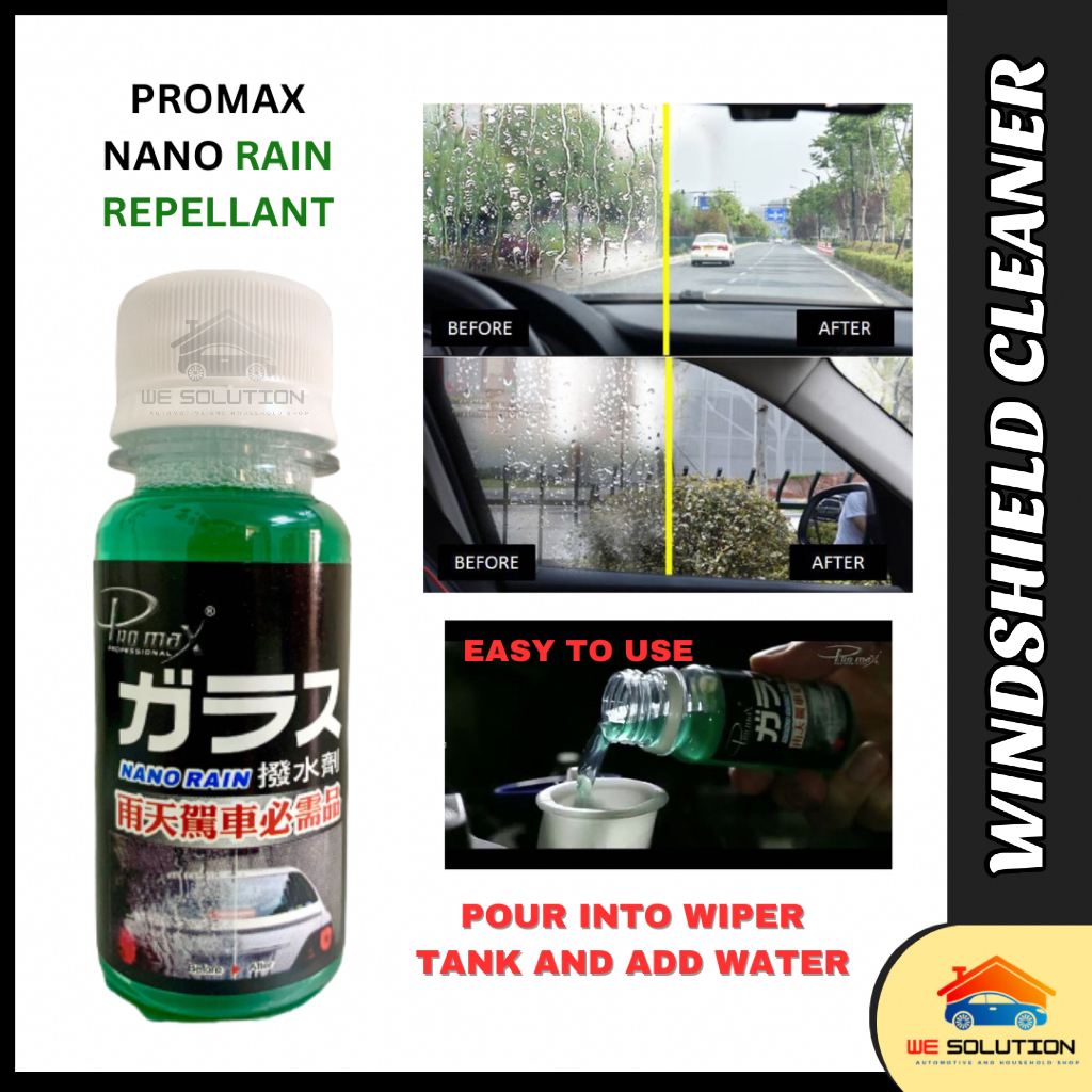 Original Promax Nano Rain 60ML Windshield Cleaner Water Repellant 纳米拨水剂 ...