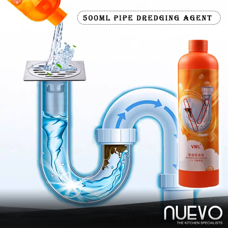 500ml Pipe Dredging Agent Household Plumbing Deodorizer Toilet Clogged ...