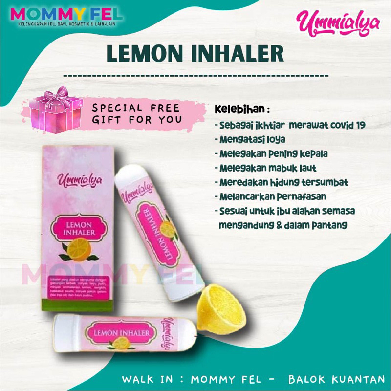 LEMON INHALER UMMIALYA RESDUNG HIDUNG TERSUMBAT | Shopee Malaysia
