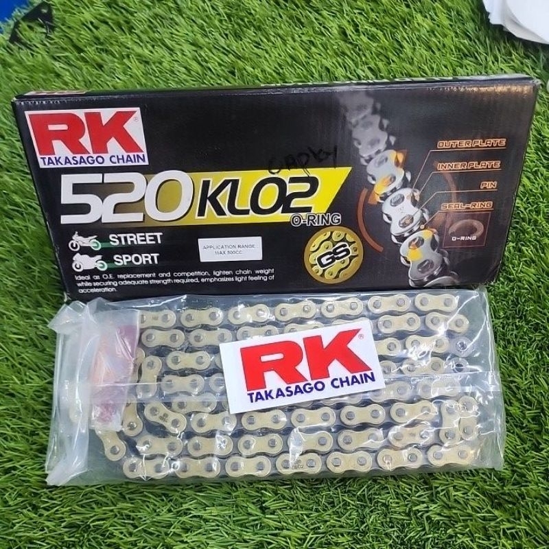RK Japan Racing Heavy Duty Oring Gold Chain 520 -120L | Shopee Malaysia