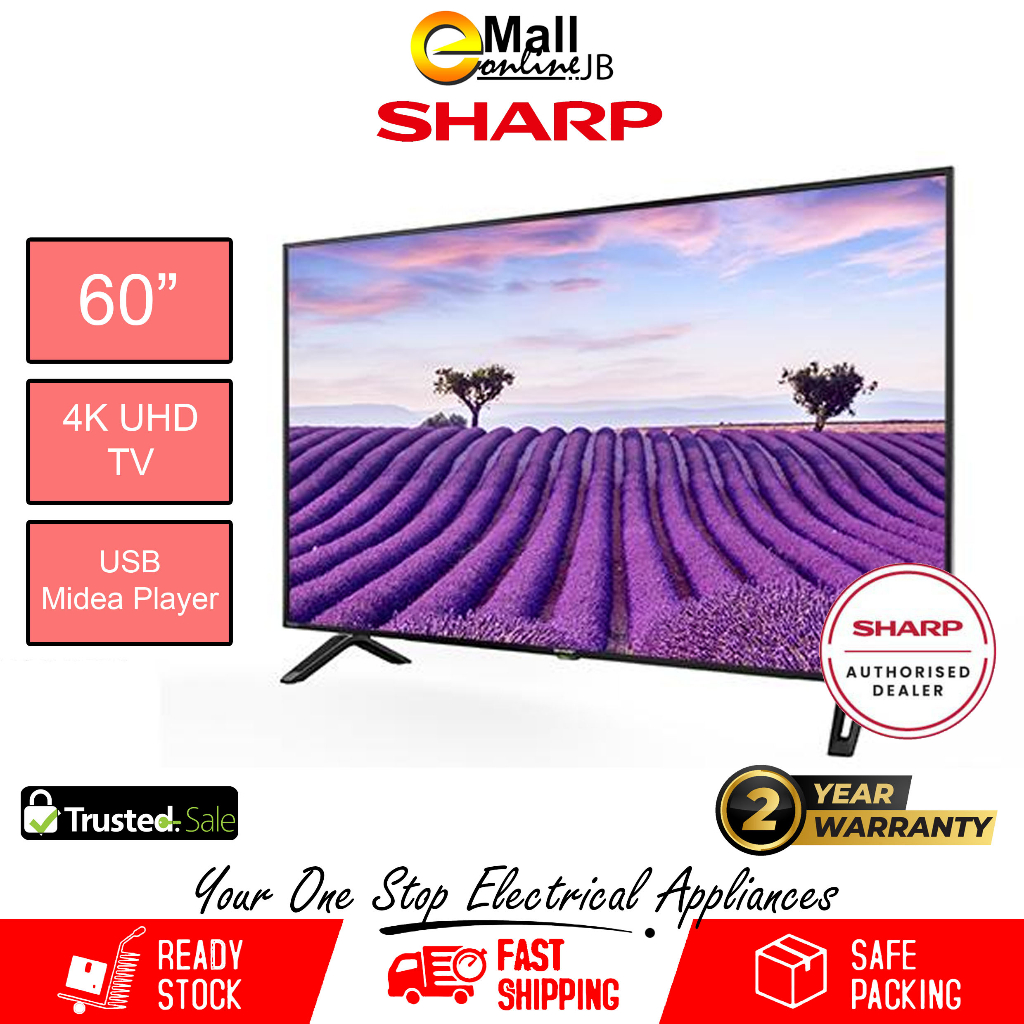 Sharp 60" 4K UHD TV - 4TC60CH1X | LED TV | Television | Shopee Malaysia