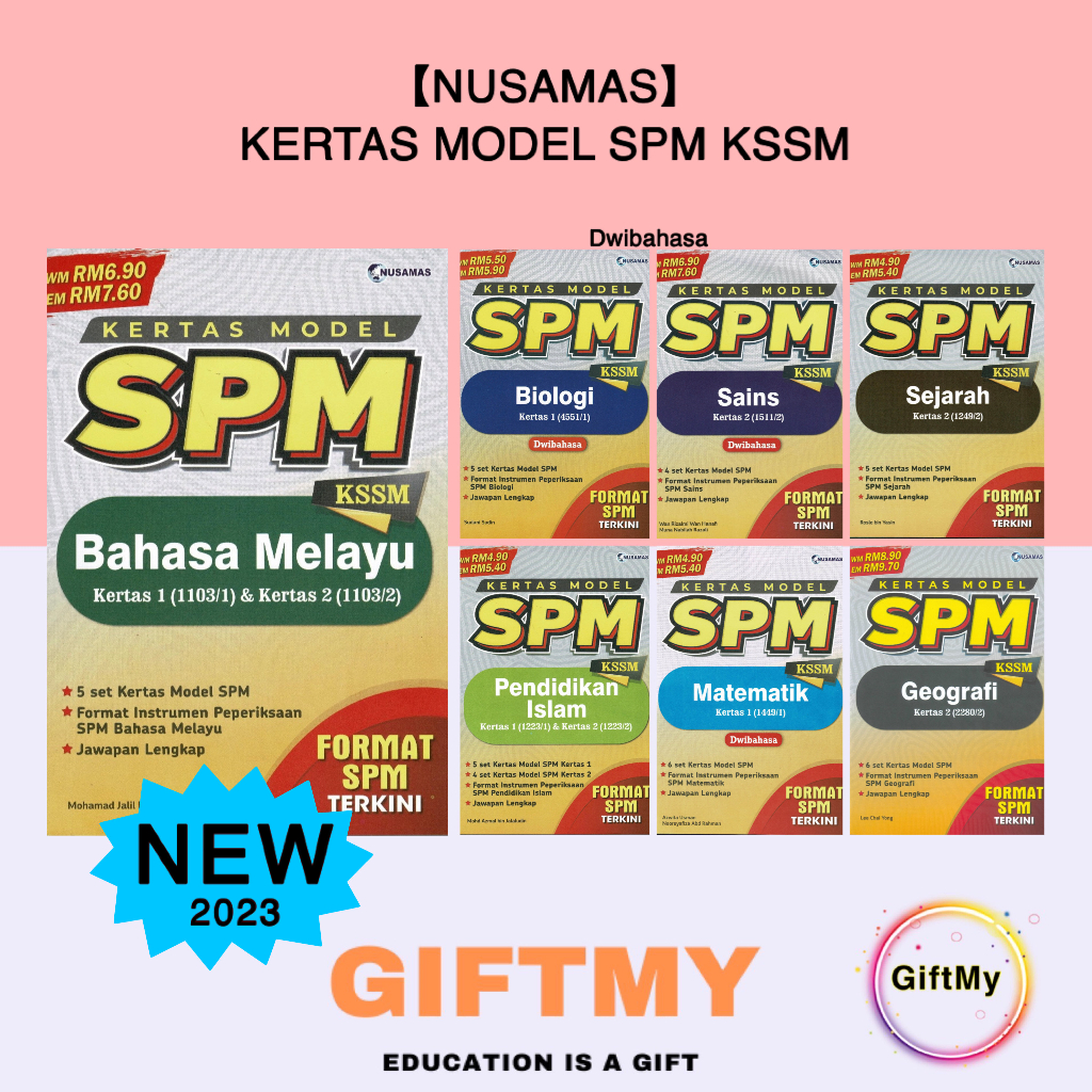 【Nusamas】Kertas Model SPM KSSM 2023 Dwibahasa— Test Paper SPM | Shopee ...