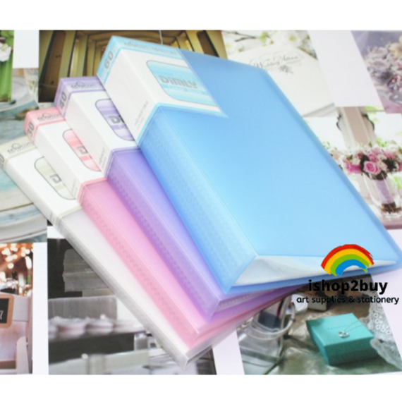A5 Clear Holder File Folder Catalogue Pastel Color Clear Book Folder ...