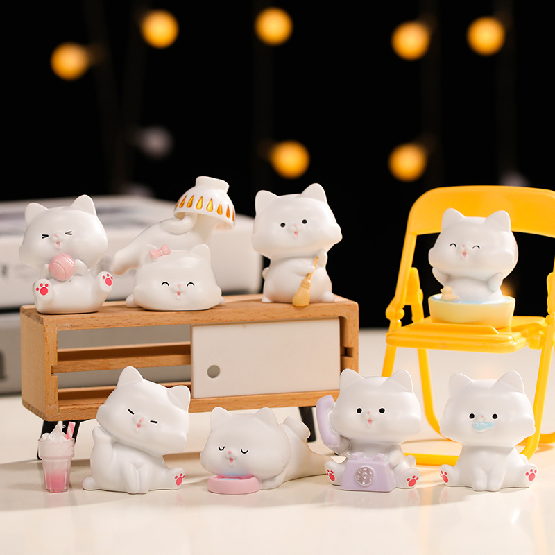 MIMI the Cat Blind box Toys Figure model Resin Crafts - Perhiasan ...