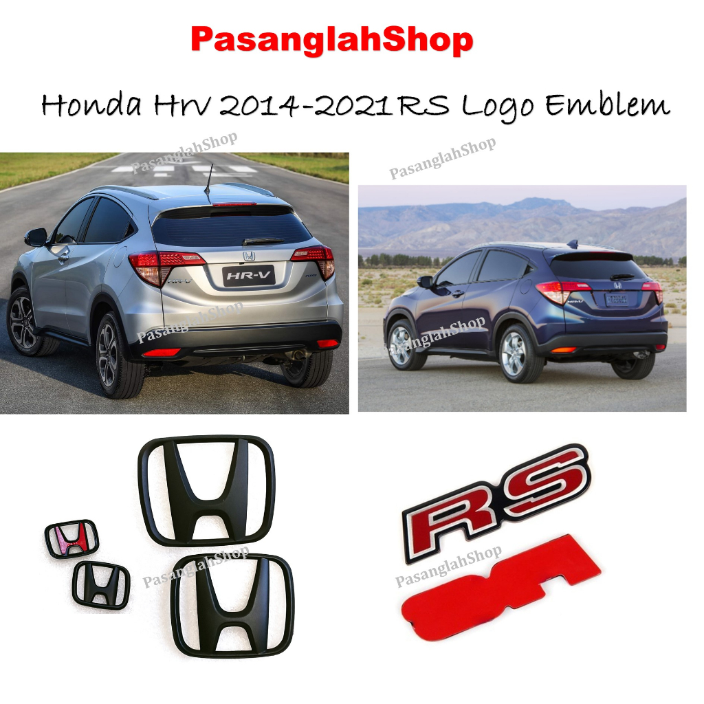 Honda HRV 2014-2022 Matte Black Honda Logo Emblem RS EMBLEM LOGO ...