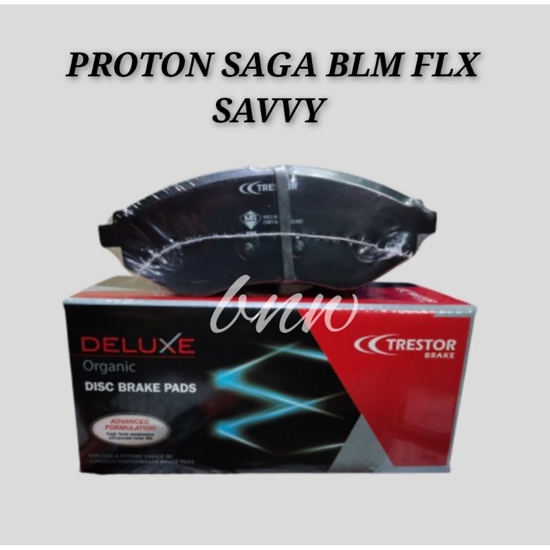 Trestor Deluxe Front brake pad, Brek Pad Depan, Proton Saga BLM, FL ...