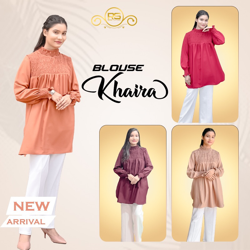 NEW BLOUSE KHAYRA DESIGN KEDUT VIRAL KAIN COMOCREPE IRON LESS NEW ...