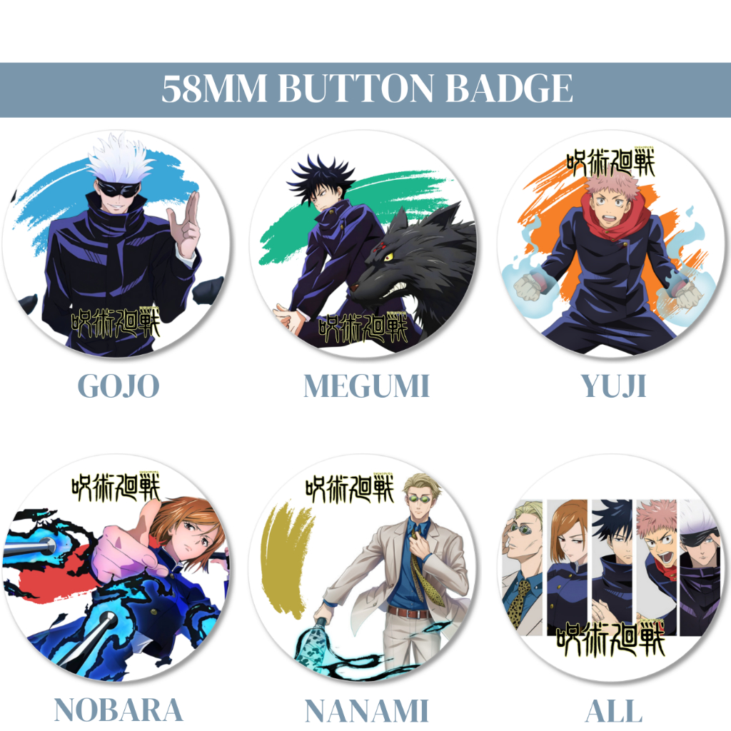 Jujutsu Kaisen Anime Button Badge 58mm | Shopee Malaysia