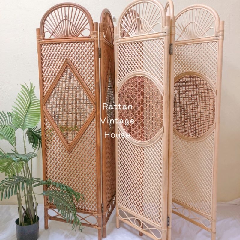 (Rattanvintage)🔥Rattan Divider | Room Divider | Modern Style Divider ...