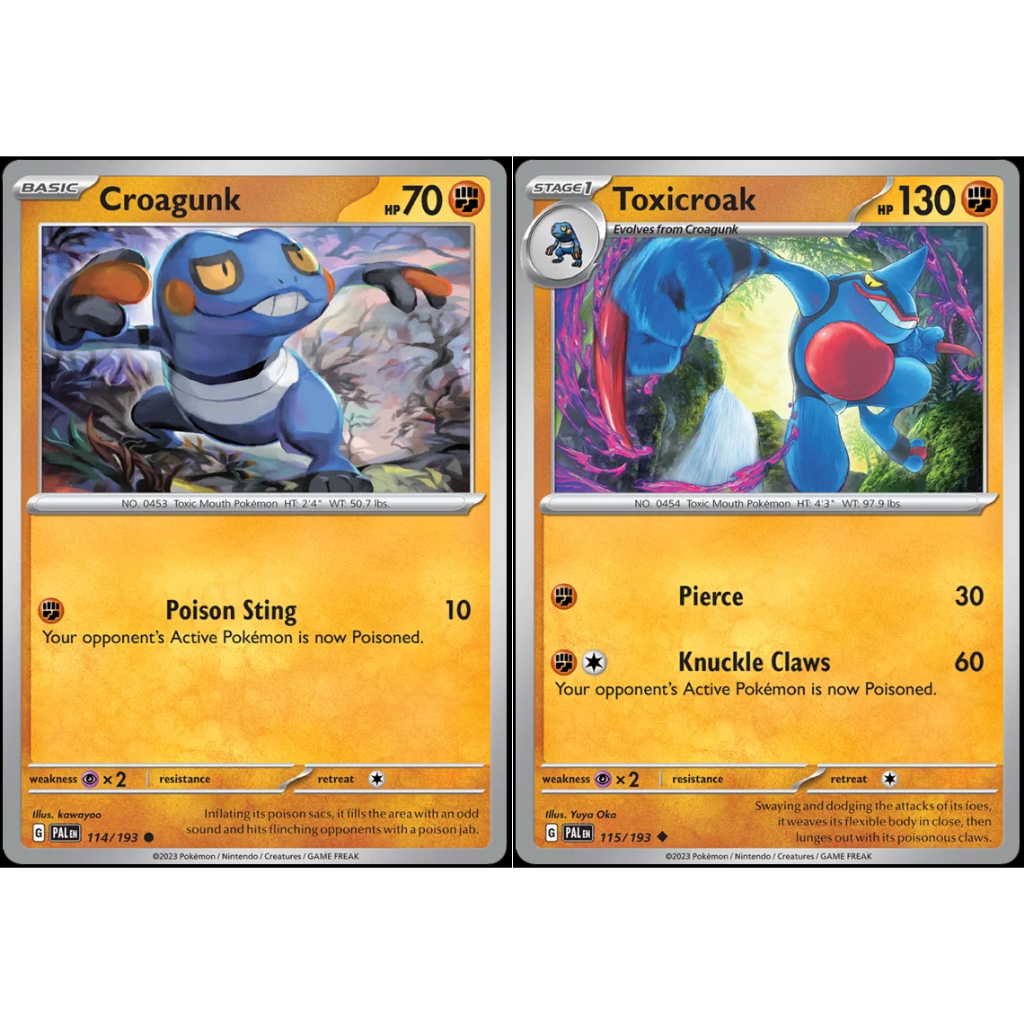 Pokemon TCG: Paldea Evolved - Croagunk / Toxicroak | Shopee Malaysia