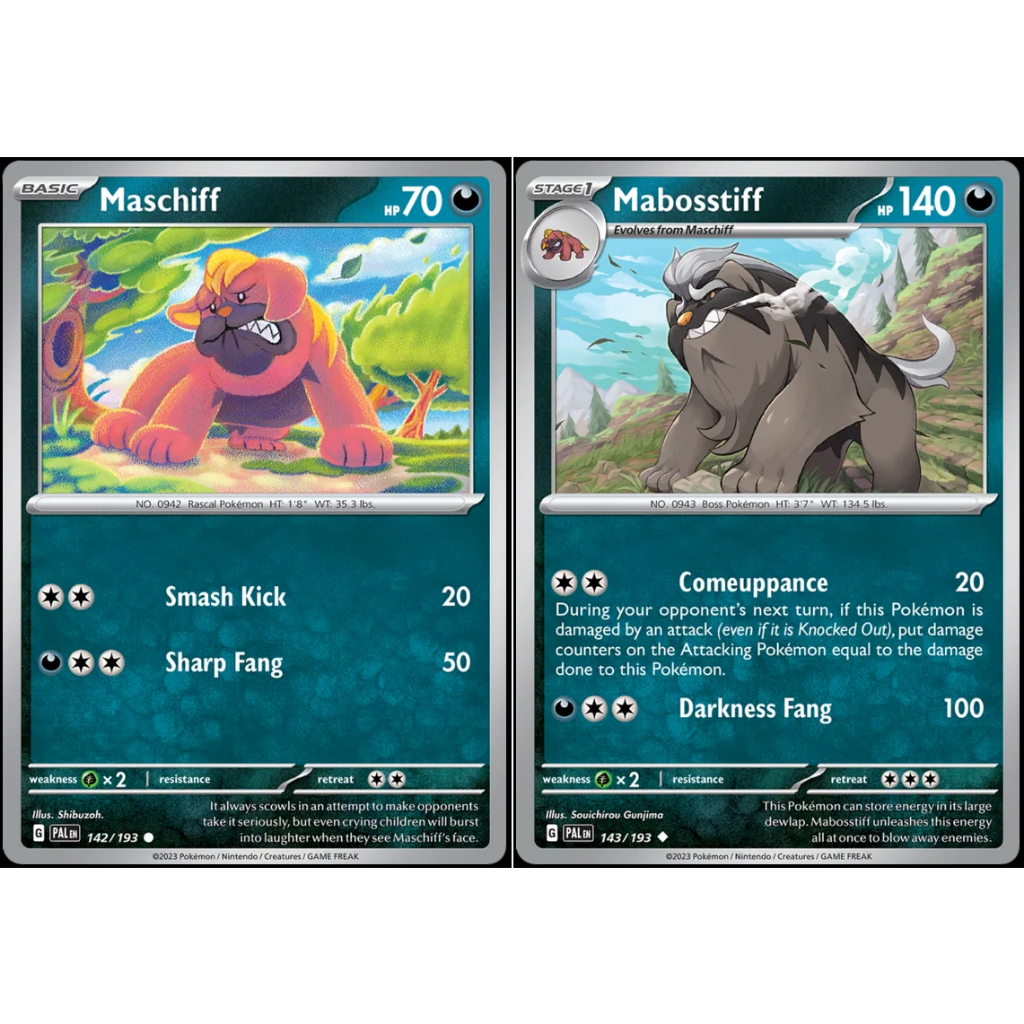 Pokemon TCG: Paldea Evolved - Maschiff / Mabosstiff | Shopee Malaysia