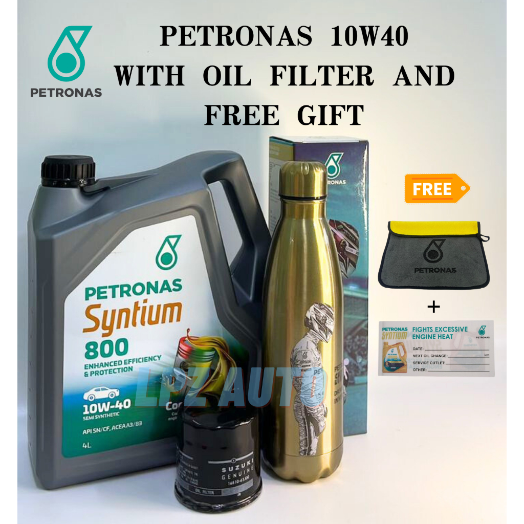 Petronas Syntium 800 10W40 Semi Synthetic SN/CF Engine Oil + Proton Oil ...