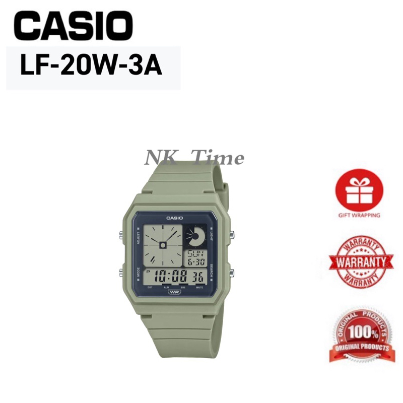 CASIO WATCH LF-20W-3A Retro Vintage Series Twin graph Digital Watch UNISEX WATCH | Shopee Malaysia