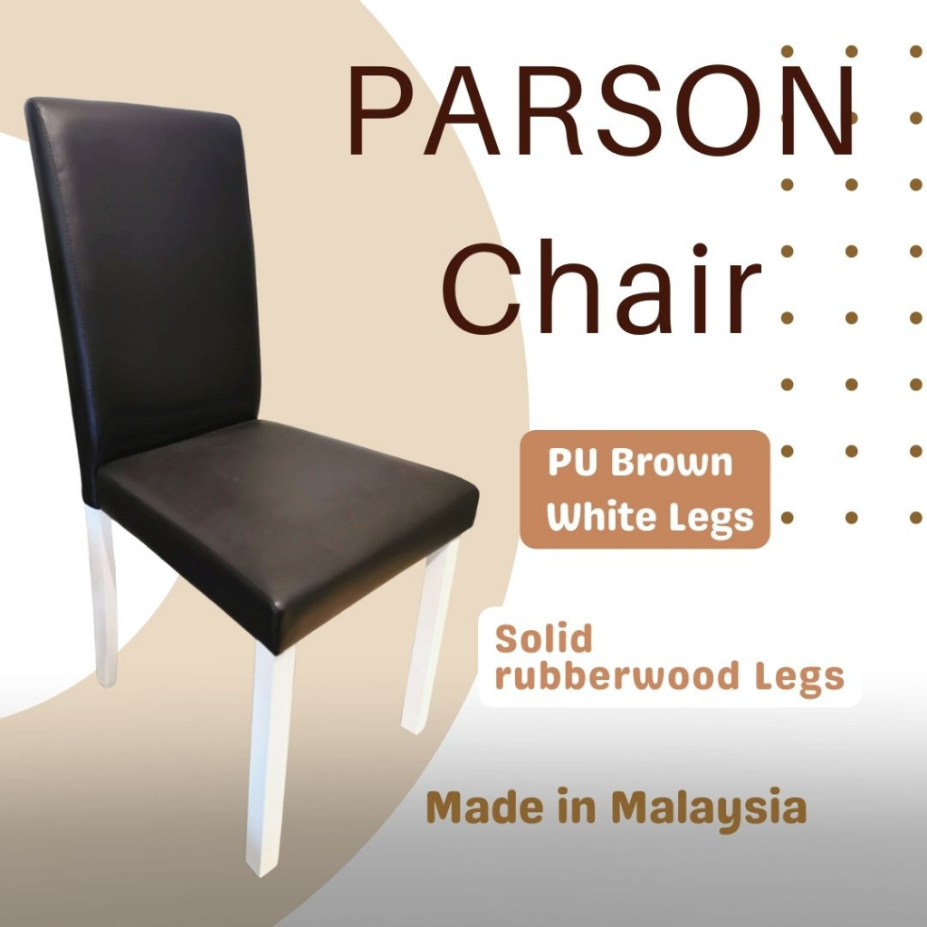 Kerusi Makan, Parson Chair,High Back Chair, PU Leather Dining Chair ...