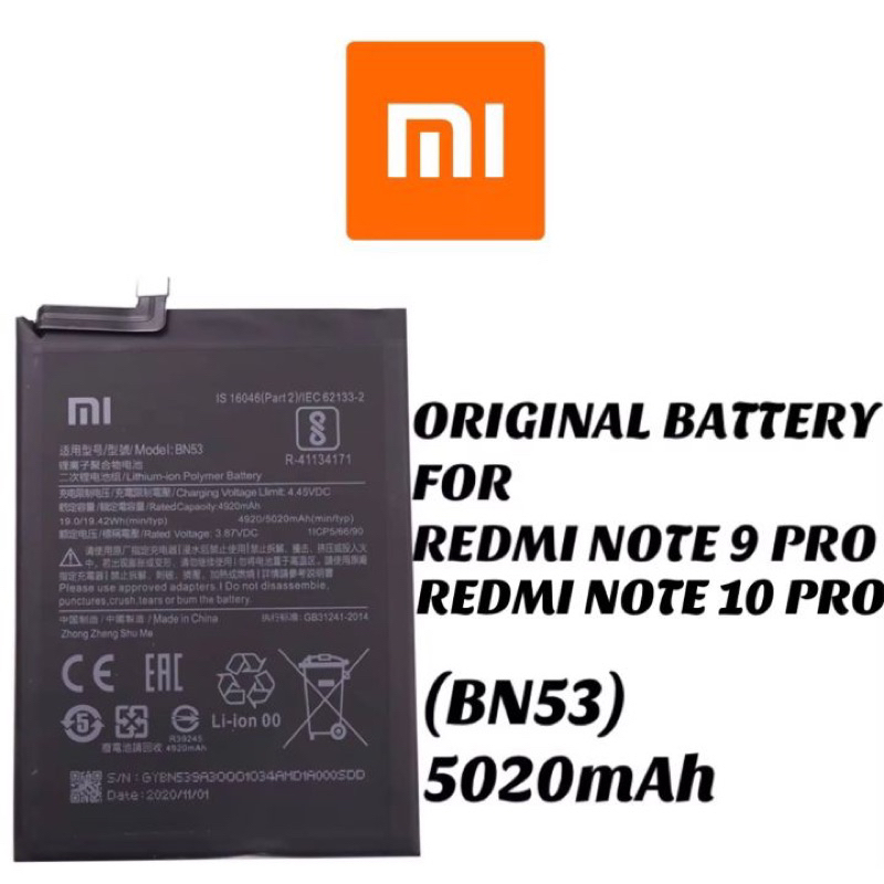 REDMI NOTE 10 PRO - BN53 Battery 100% Original | Shopee Malaysia