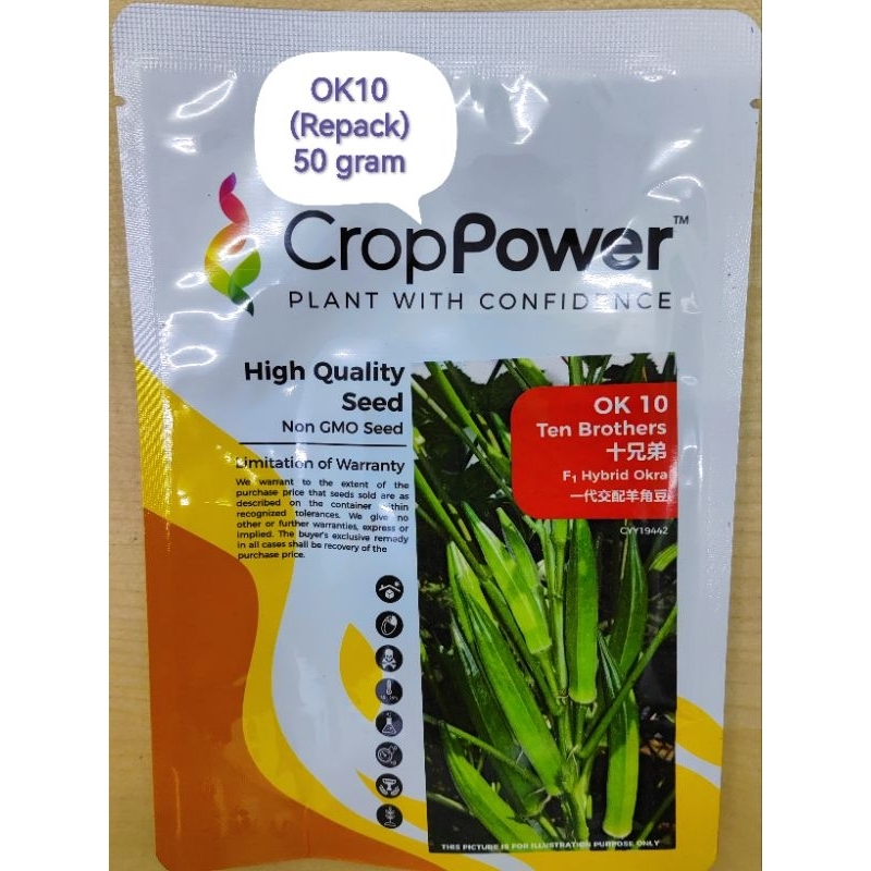 F1 HYBRID OKRA OK10 50G (REPACK) 十兄弟 羊角豆 kacang bendi | Shopee Malaysia