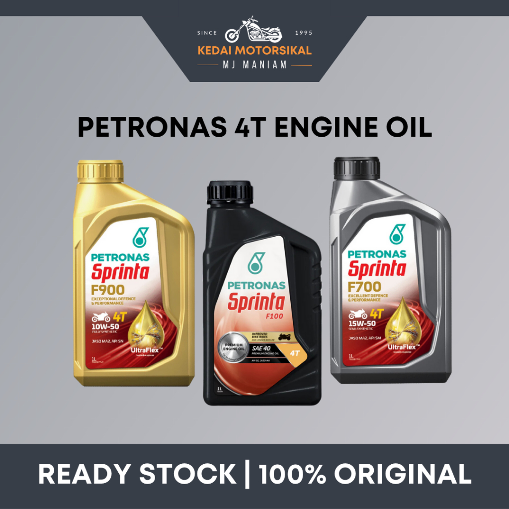 PETRONAS SPRINTA F100 SAE 40/ F700 15W-50 / F900 10W-50 | 100% ORIGINAL ENGINE OIL 1L🔥 | Shopee ...