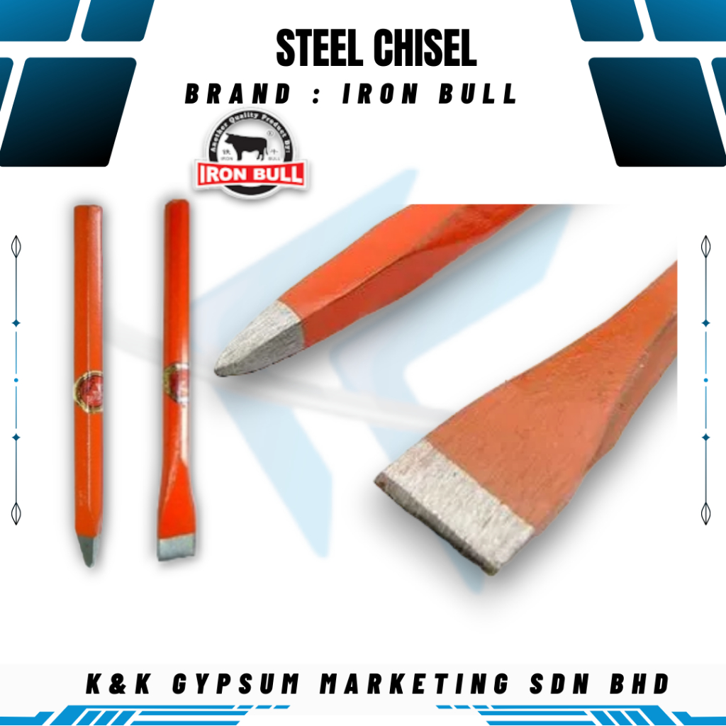 IRON BULL Pointed / Flat Steel Cold Chisel 10" PAHAT BESI | Shopee Malaysia