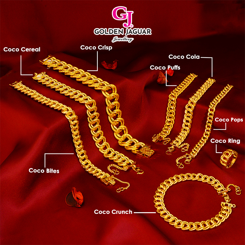 GJ Jewellery Bangkok Korea 24k Gold Plated Coco Combo Bracelet Ring ...