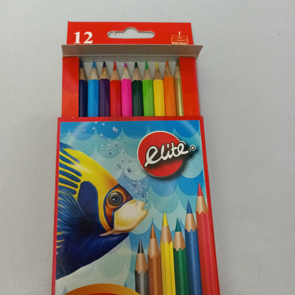 Elite Colour Pencil 12Long ( 12 colours) | Shopee Malaysia