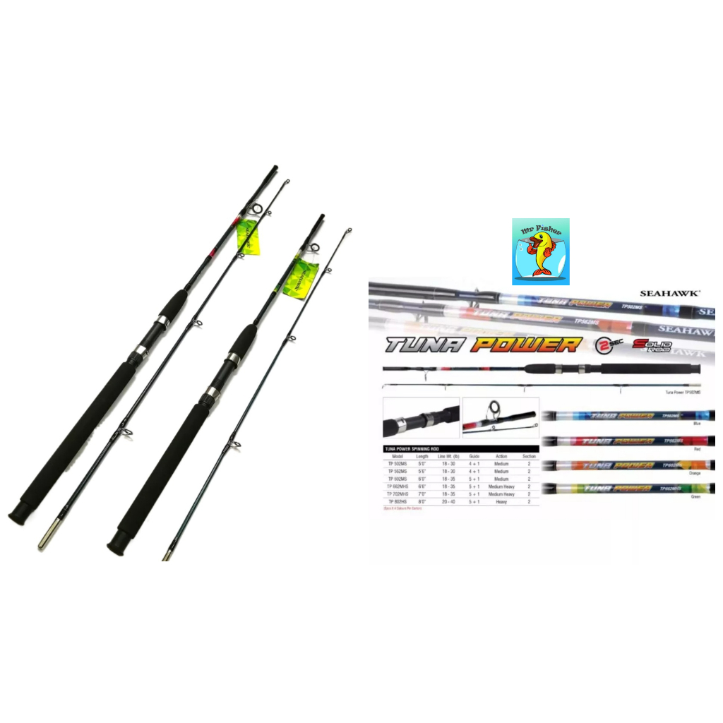 FISHER SEAHAWK TUNA POWER SPINNING ROD SOLID ROD | Shopee Malaysia