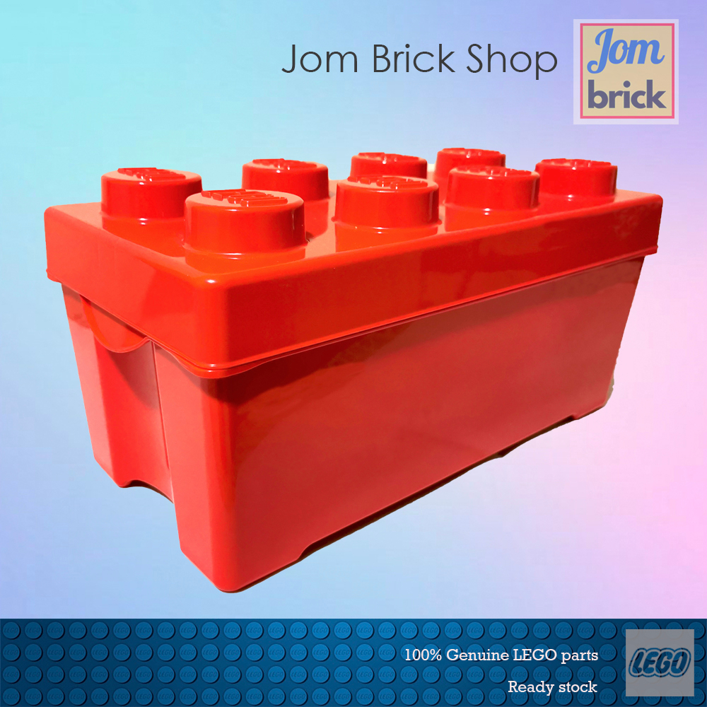 LEGO Storage Brick Case Box Large 8 Stud Container (Red) | Shopee Malaysia
