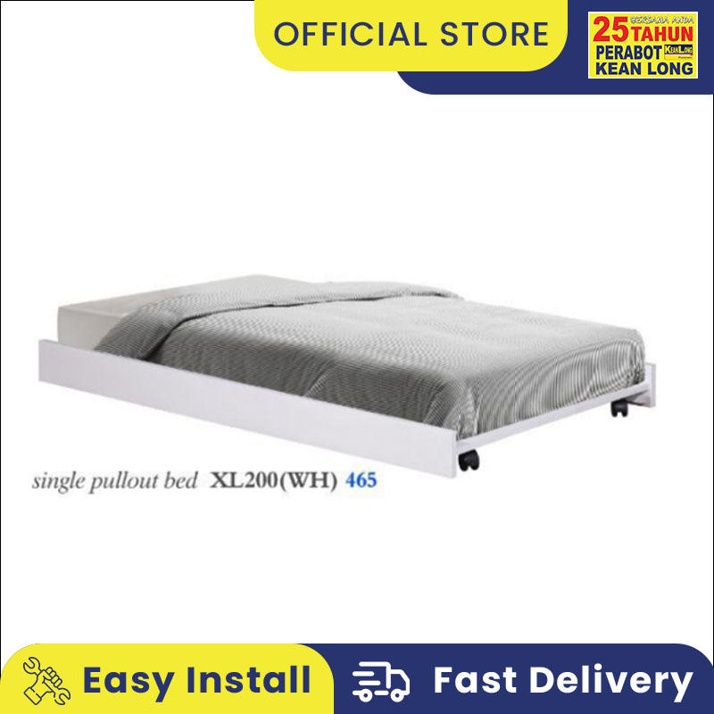 KLSB Pull Out Bed Kayu / Katil Bujang Kayu Bawah / Pull Out Beroda ...
